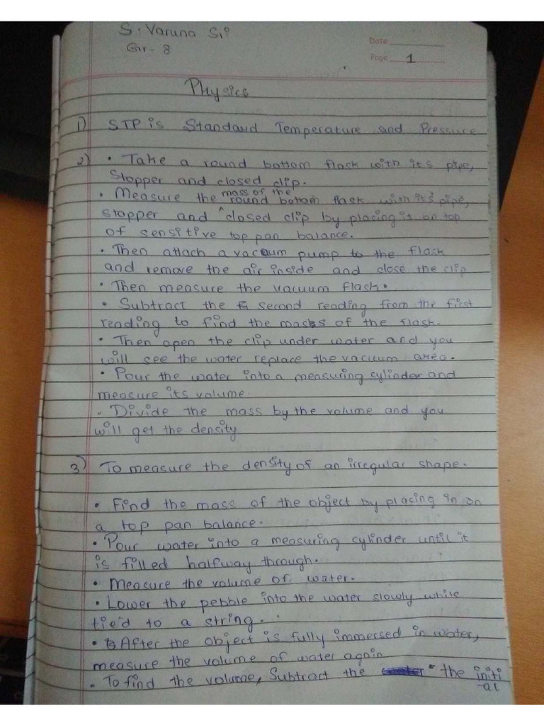 Varuna Physics Exam | PDF