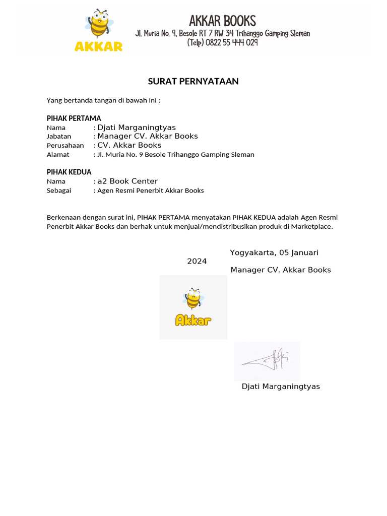 003. surat kerja FARHAN(1) | PDF