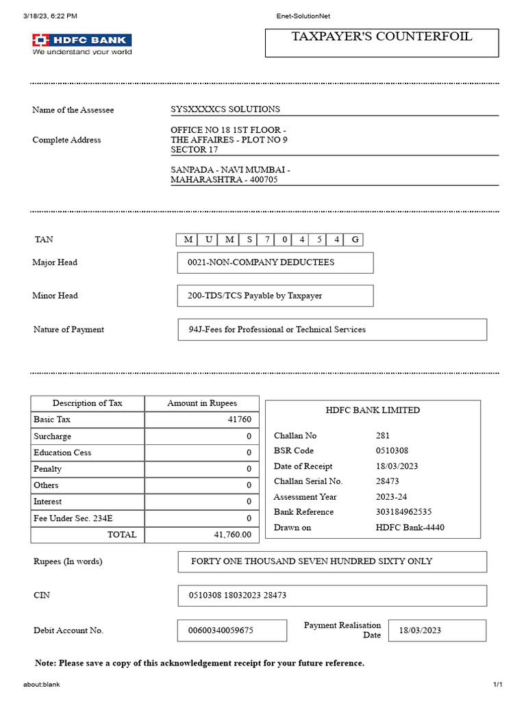 194 J Rs. 41760 Mar 2023 | PDF | Money | Taxation