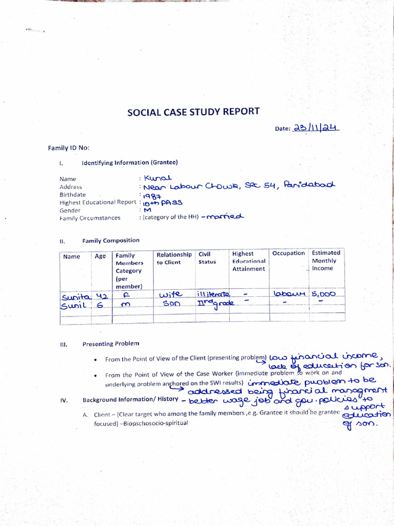 Social Case Study Report - Agrima | PDF | Psychological Concepts | Behavioural Sciences