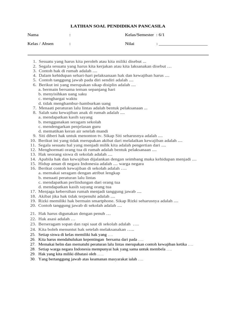 Soal PKN Norma | PDF