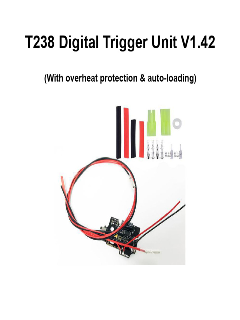T238 Digital Trigger Unit V1.42 Guide | PDF | Trigger (Firearms ...