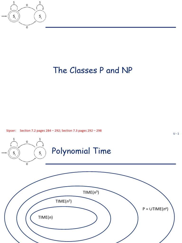 21_ClassesPandNP | PDF | Theoretical Computer Science | Computational Complexity Theory