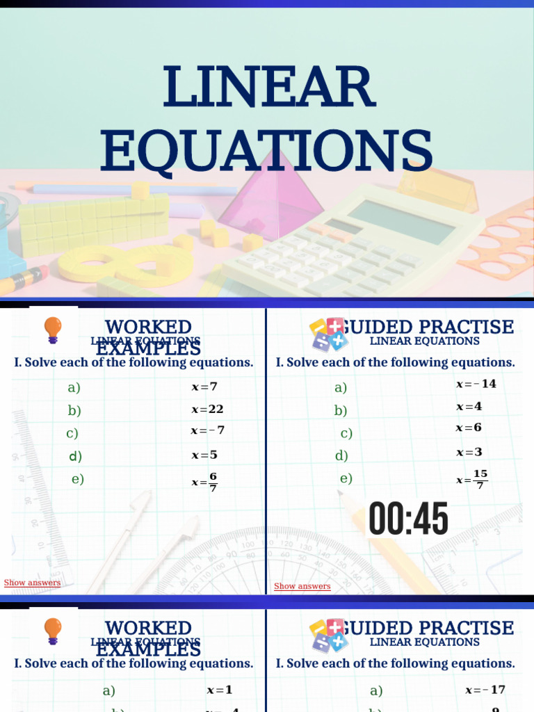 Linear Equations | PDF | Area | Equations