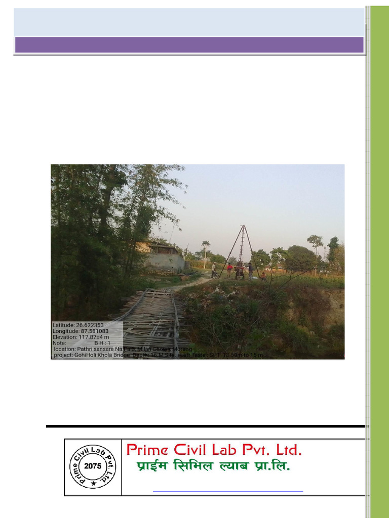 Soil Report Gohi Holi Motorable Bridge-Morang-3 | PDF | Soil Science ...