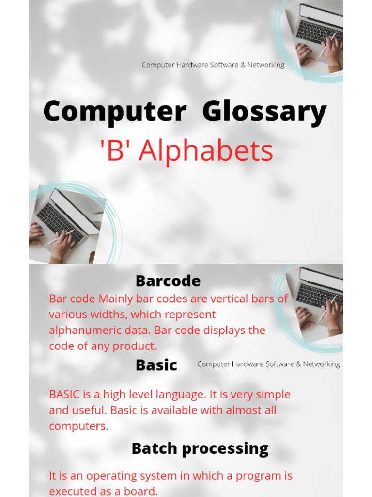 Computer Glossary B Alphabets | PDF