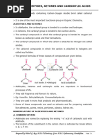 Aldehydes, Ketones and Carboxylic Acids notes class 12 | PDF | Aldehyde ...