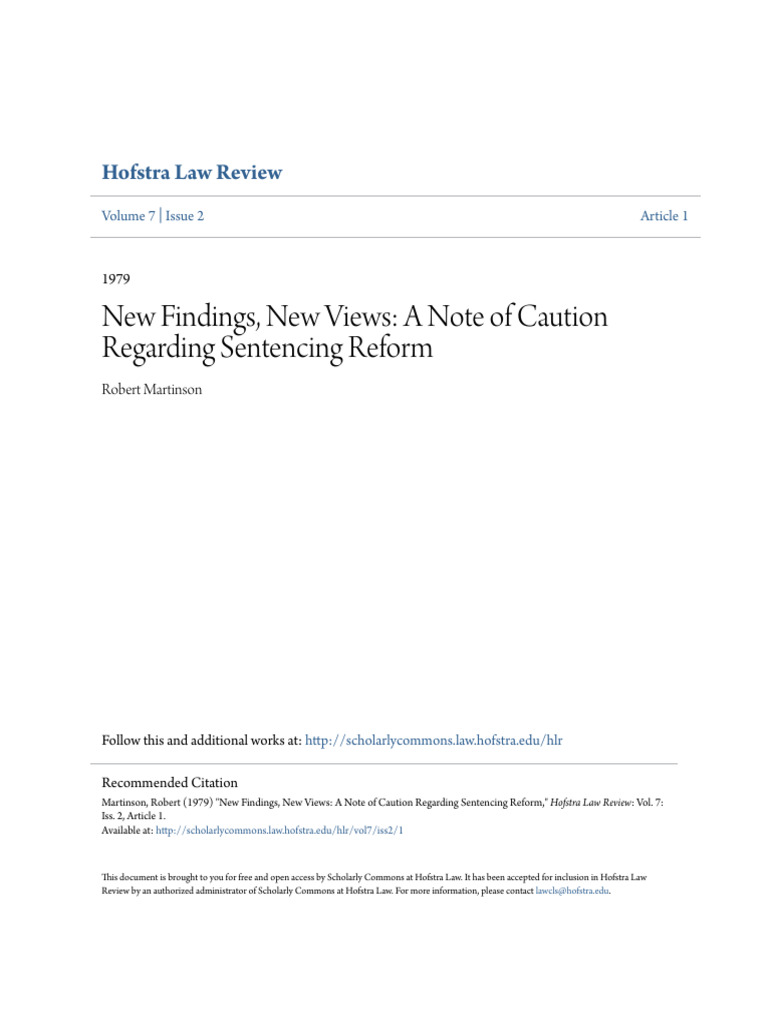 New Findings | PDF | Parole | Recidivism