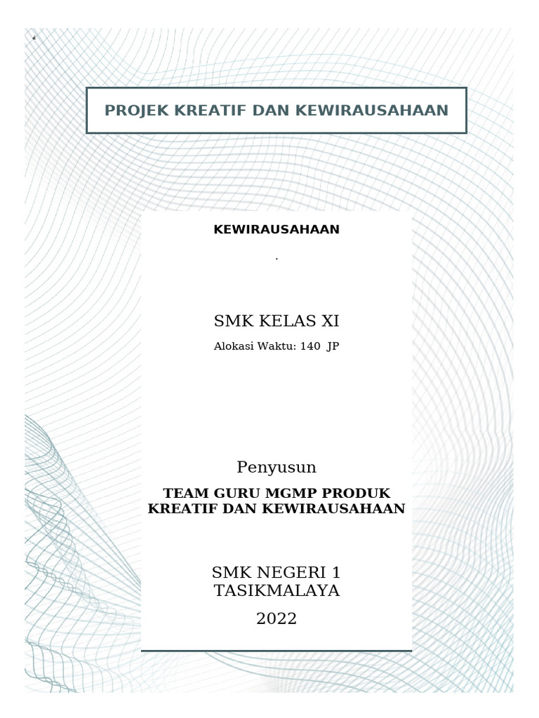 MODUL AJAR - PKK Kelas XI 2022-2023 | PDF