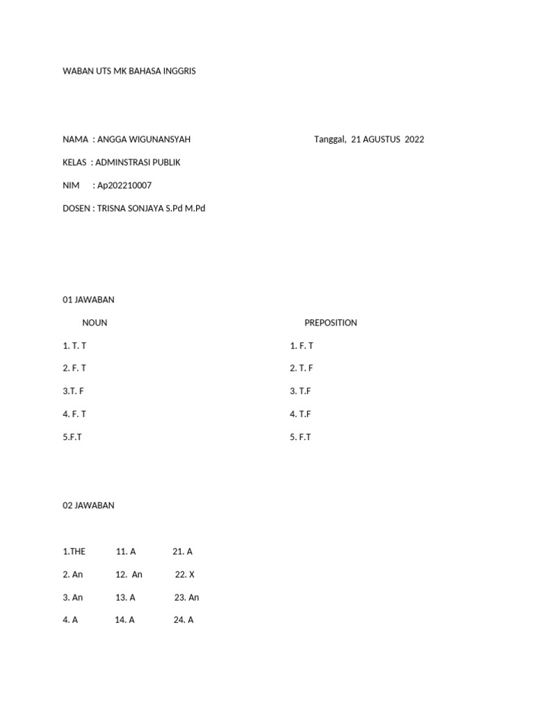 mk. inggris angga | PDF