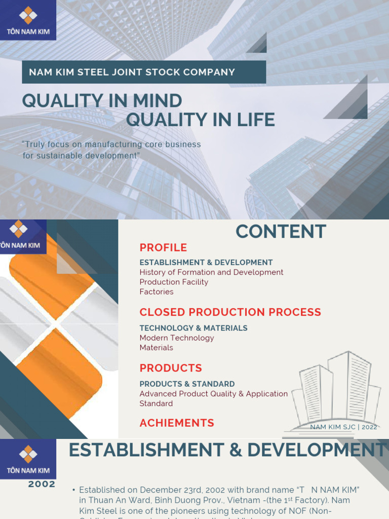 Nam Kim Steel Company Overview | PDF | Galvanization | Secondary Sector ...