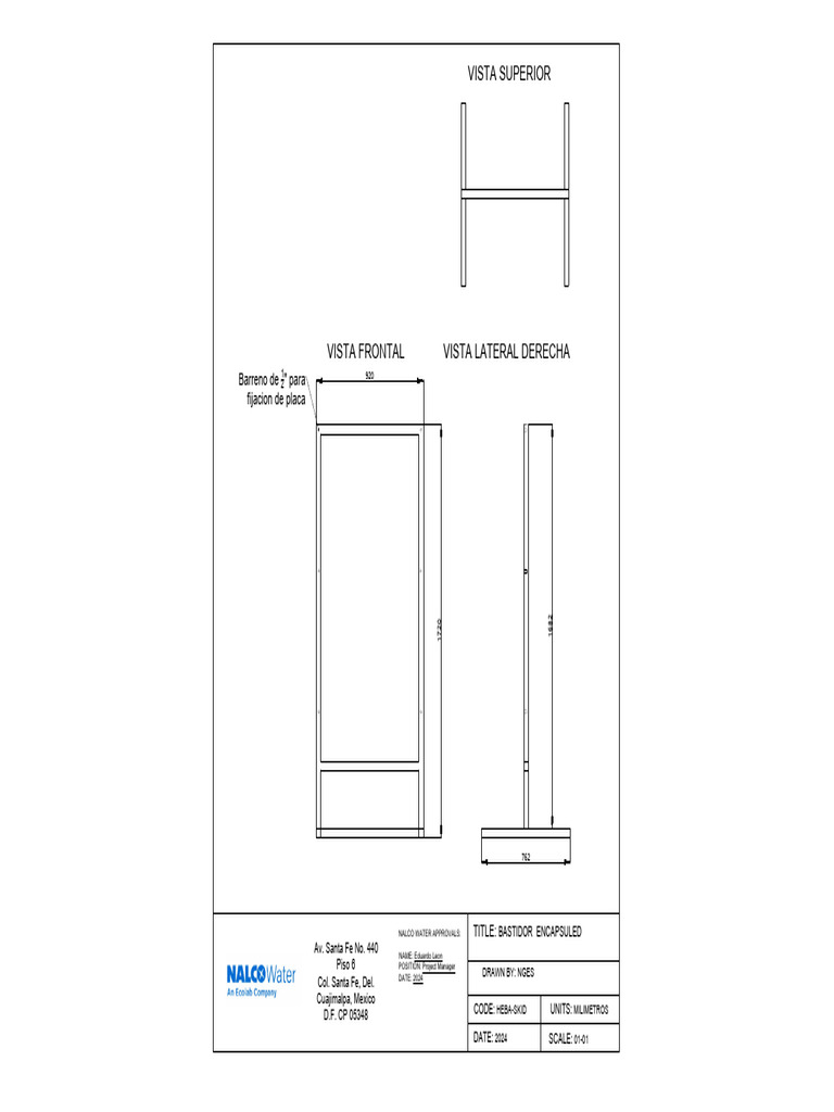 Dibujo-Frame para Equipo Trasar | PDF