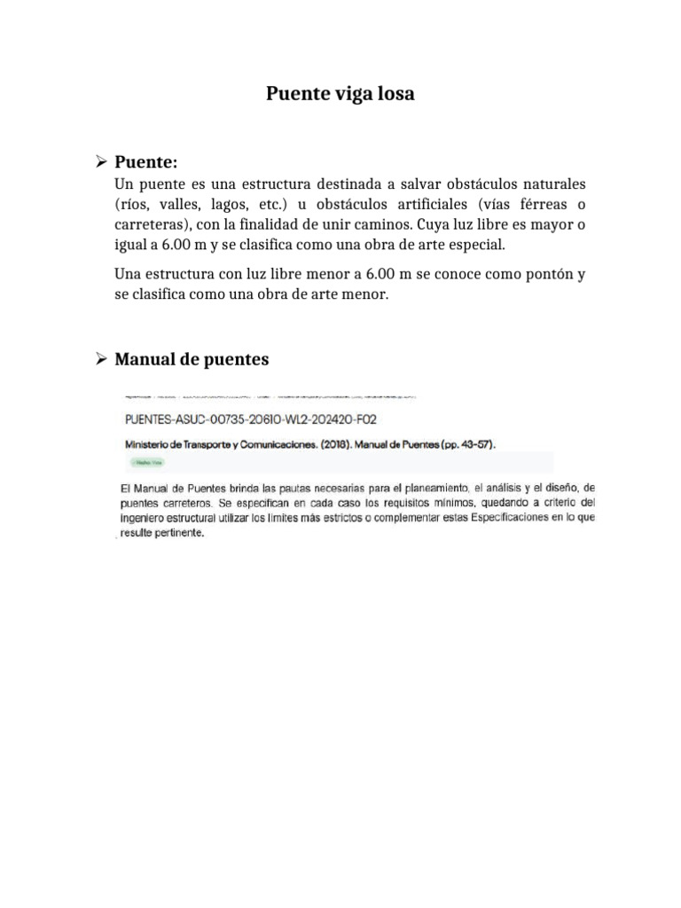Puente Viga Losa Pdf Puente Hormigón