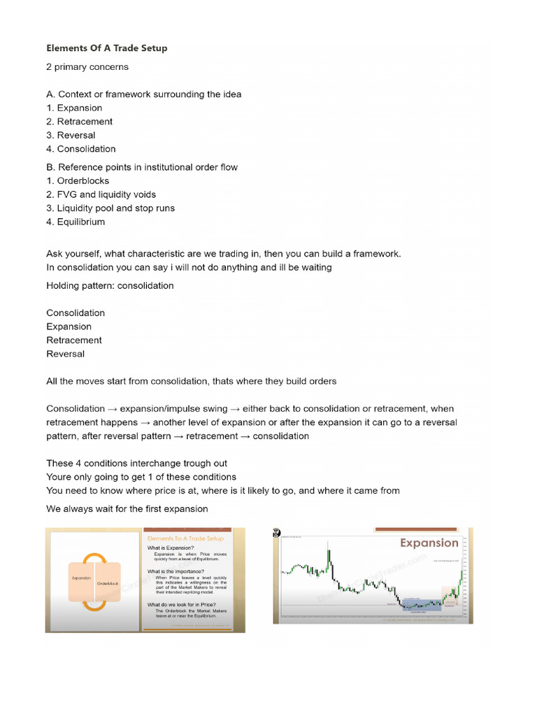 Elements of A Trade Setup1 | PDF
