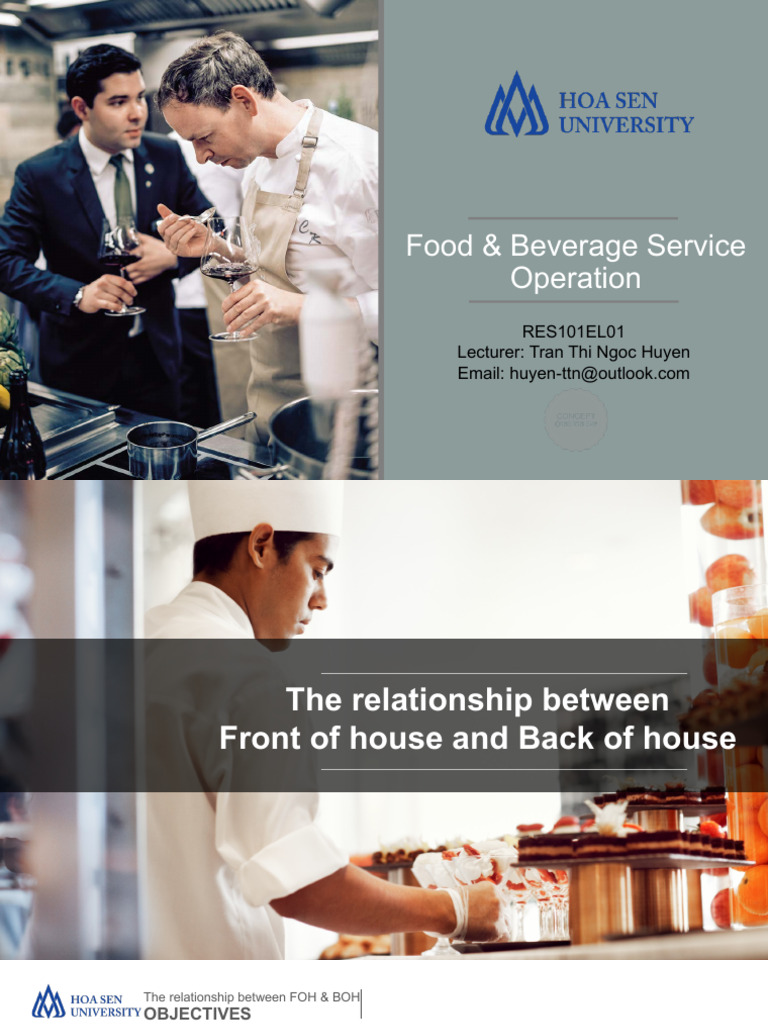 FOH & BOH Communication in F&B Service | PDF | Waiting Staff | Point Of ...