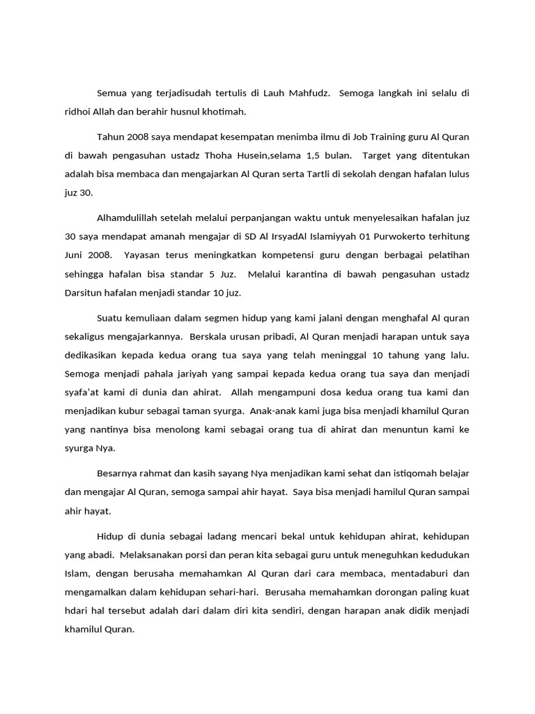 Semua yang terjadisudah tertulis di Lauh Mahfudz | PDF