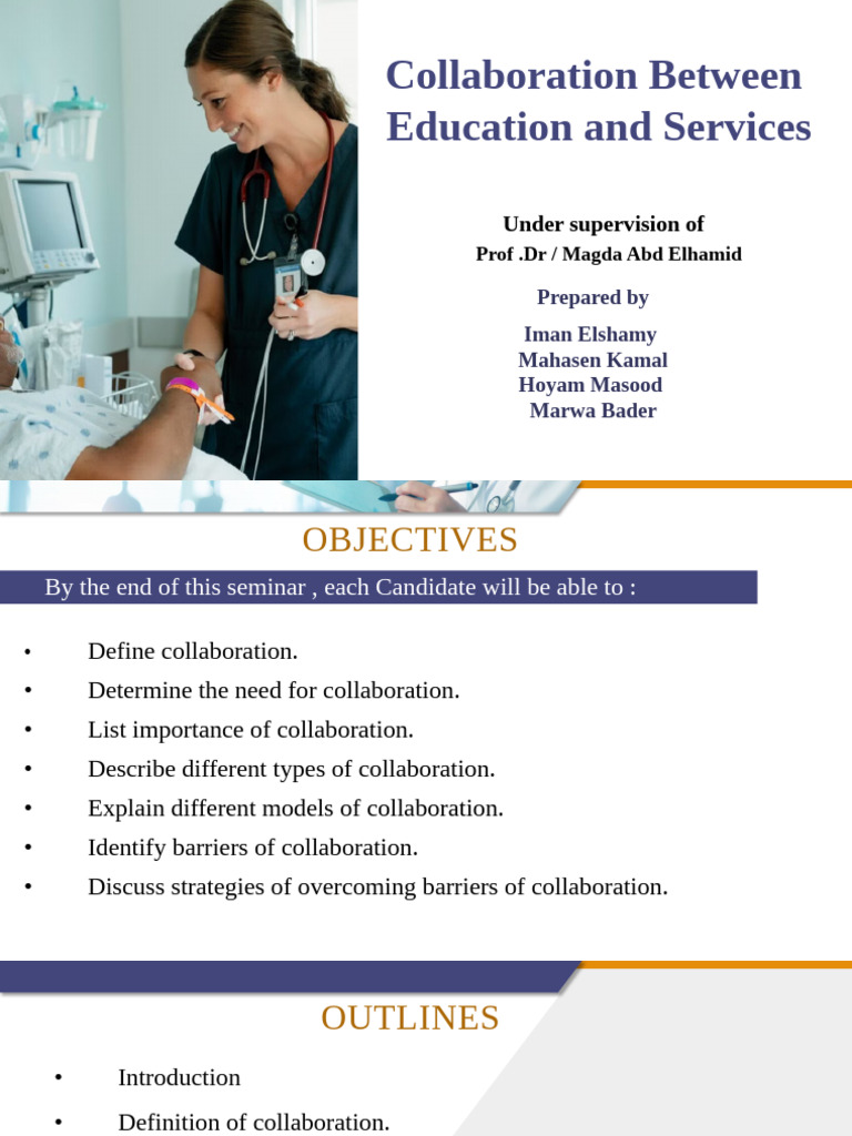 Collaboration Models in Education and Services | PDF | Nursing | Mentorship