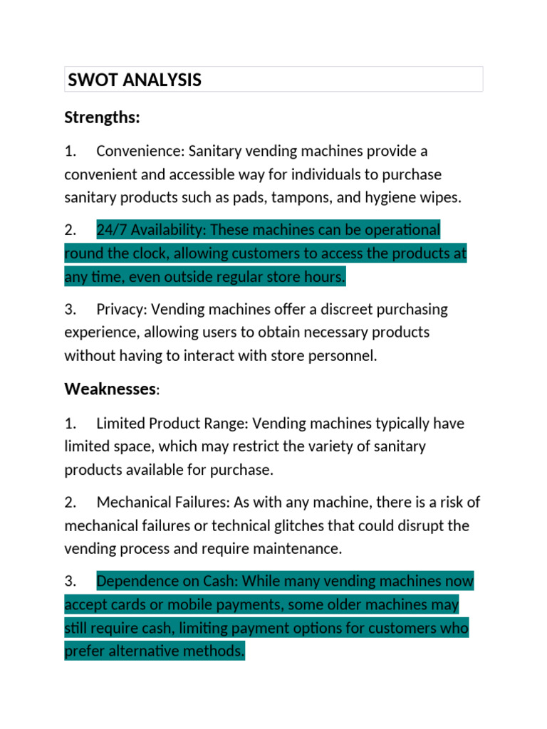 Swot Analysis | PDF | Pricing | Consumer Behaviour
