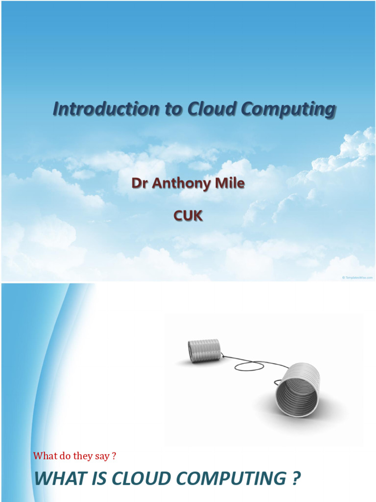 Lect 1a Cloud Computing Lecture Pdf Cloud Computing Virtualization 5466