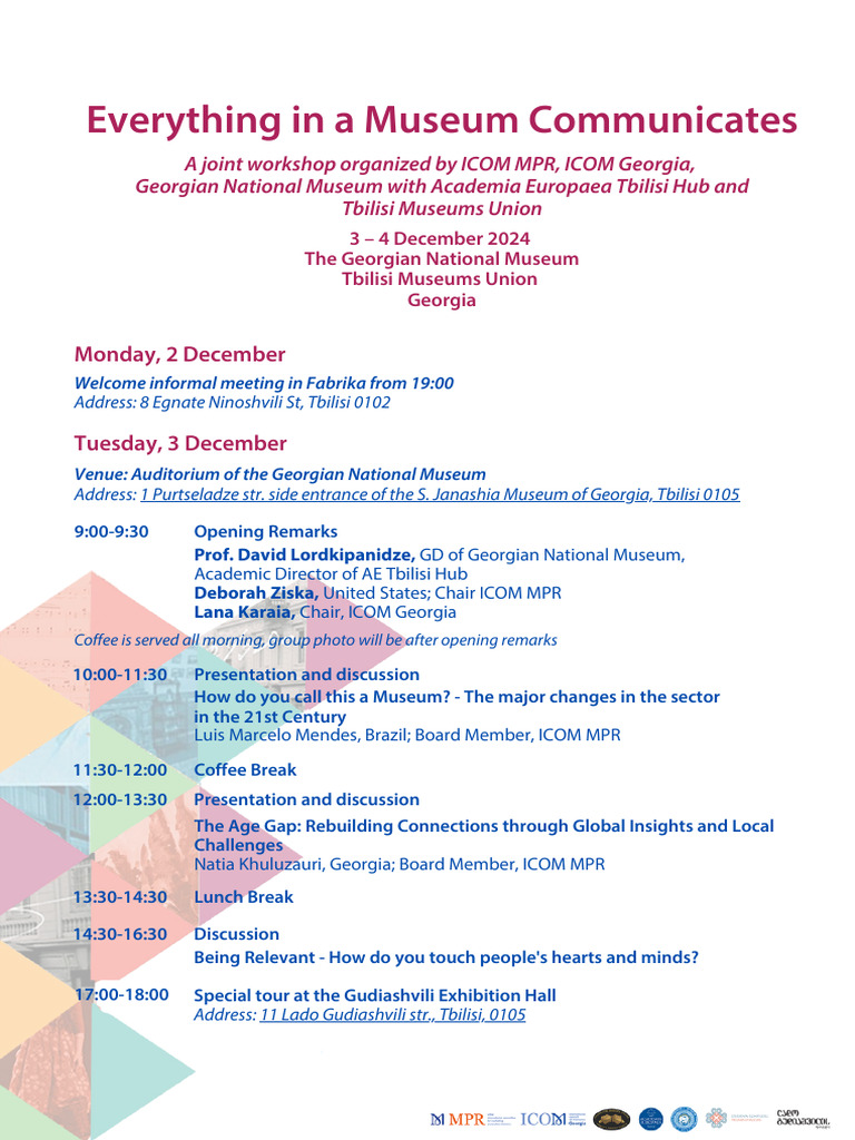 Workshop Program - EN - With Changed Venue PDF | PDF | Georgia (Country)