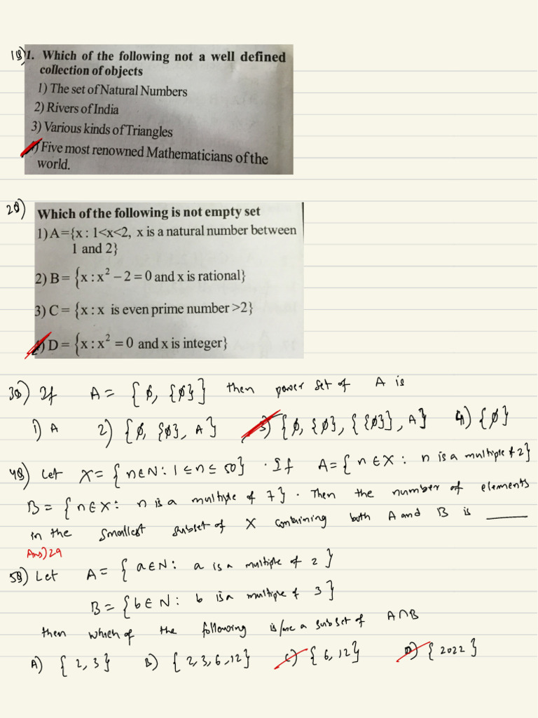 Set Theory Problems and Solutions | PDF
