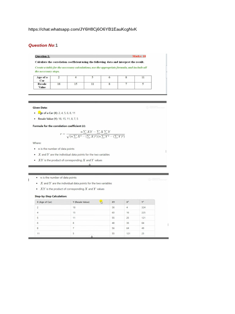 Sta301 Solution | PDF