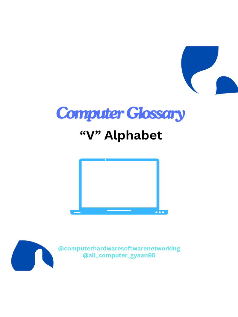 Computer Glossary 'V' Alphabet | PDF