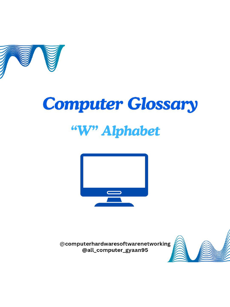 Computer Glossary 'W' Alphabet | PDF