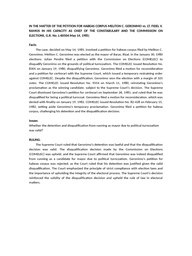 13_ MELITON C. GERONIMO vs. LT. FIDEL V. RAMOS | PDF