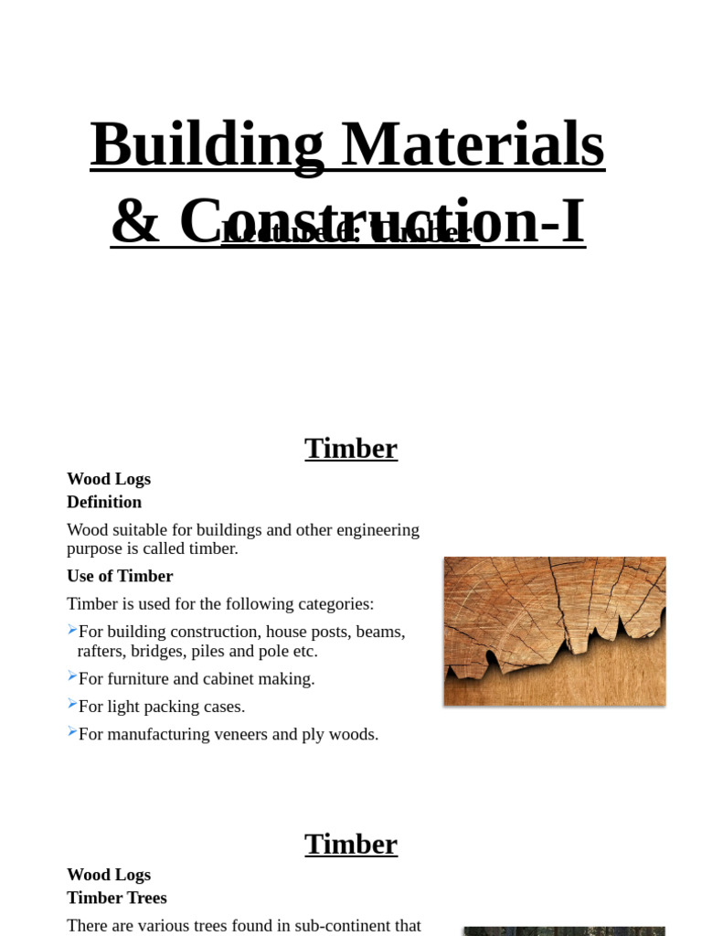 006 Lecture 6 Timber | PDF | Wood | Lumber