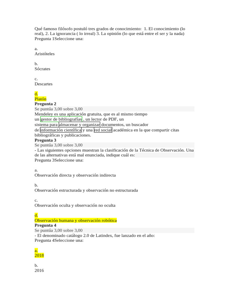 Qué famoso filósofo postuló tres grados de conocim | PDF | Teoría ...