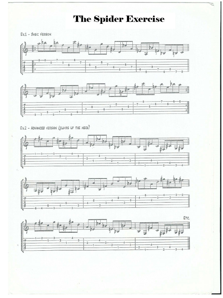 Spider Exercise I | PDF