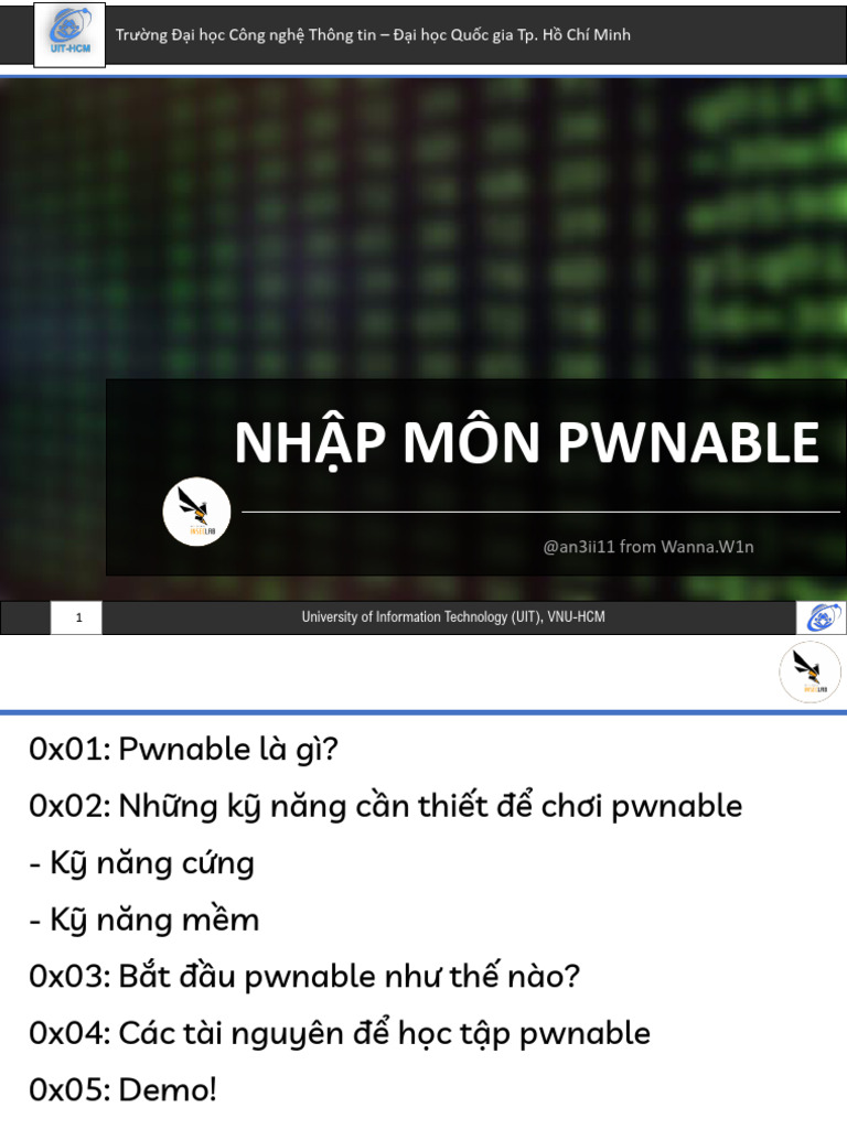 Nhap Mon Pwnable | PDF