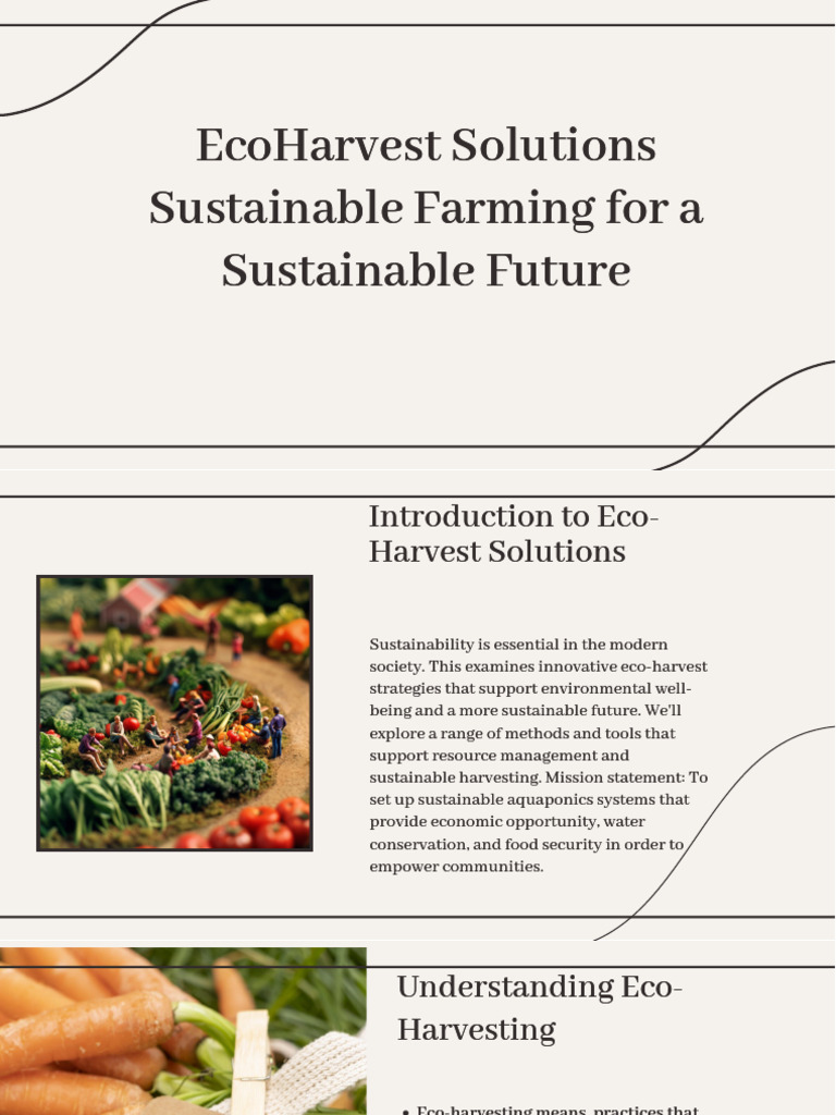 Eco Harvest Presentation | PDF