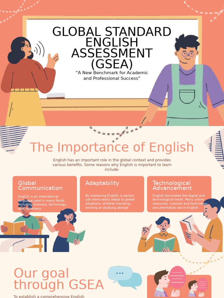 Orange and Cream Illustrative Learning English Presentation | PDF | English Language | Behavior ...