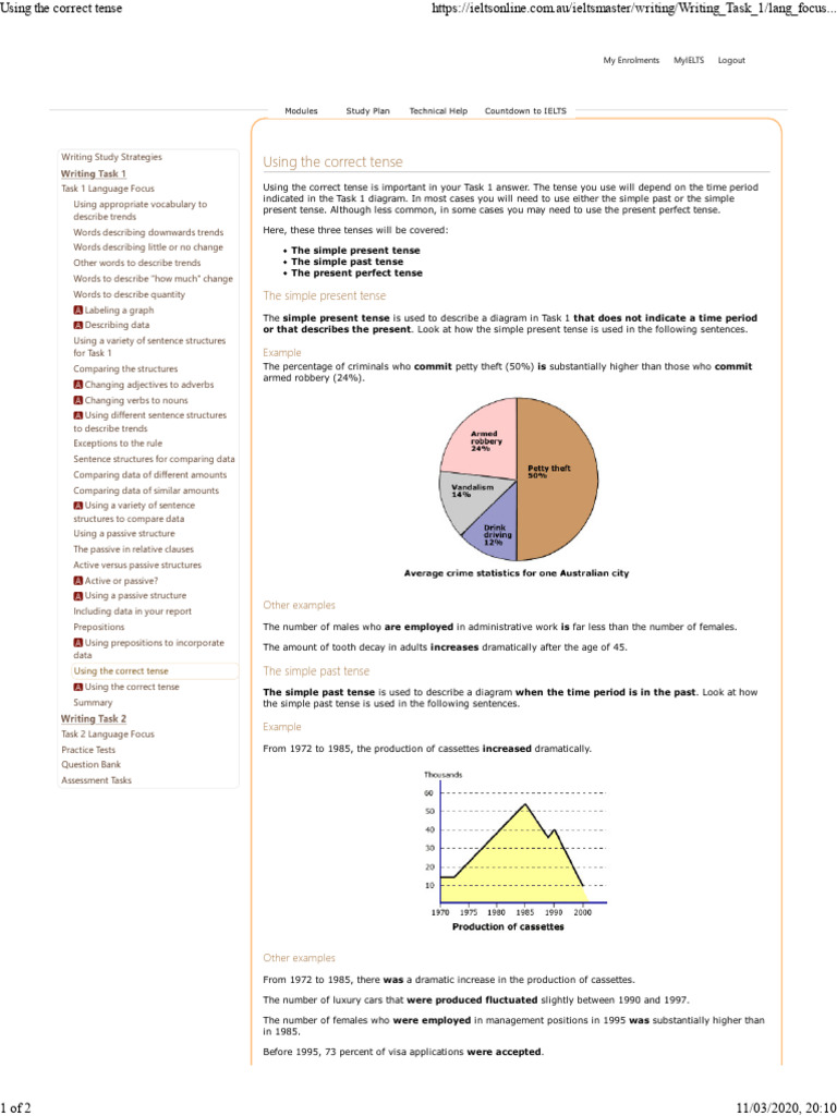 28 Using The Correct Tense | PDF | Grammatical Tense | Verb