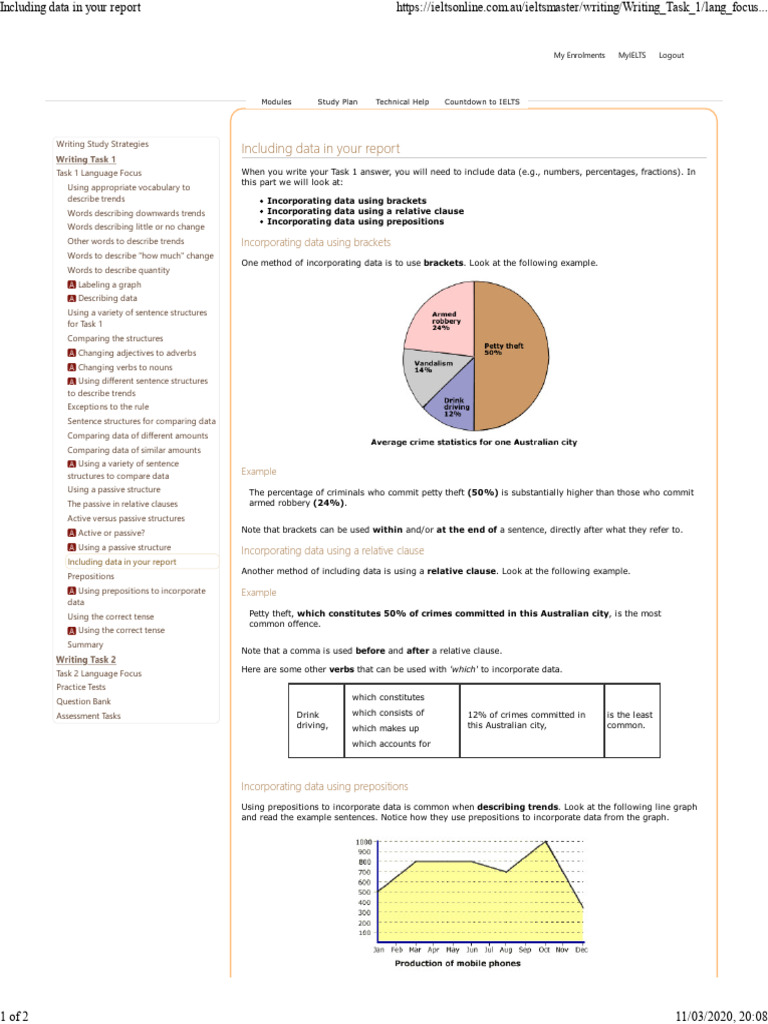 25 Including Data in Your Report | PDF | Linguistic Typology | Grammar