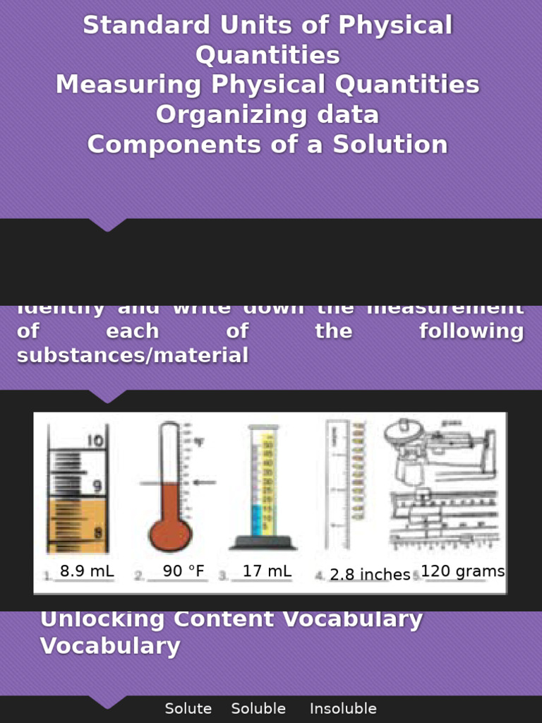 Standard Units of Physical Quantities2 | PDF | Solubility | Water