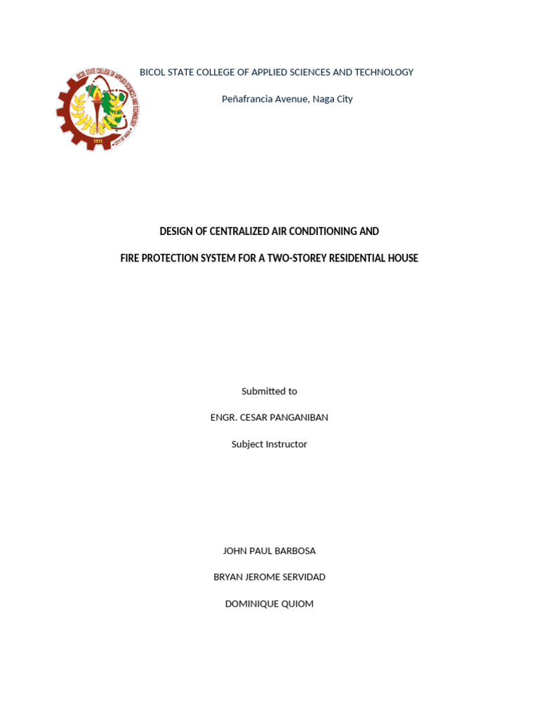 Centralized HVAC & Fire System Design | PDF | Home Appliance ...