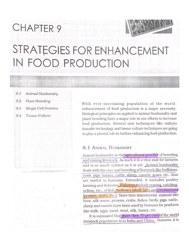 Strategies For Enhancement in Food Production | PDF