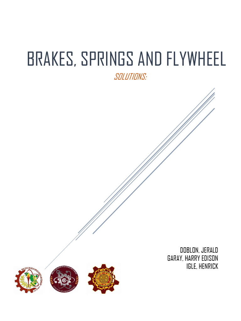 Flywheel and Spring Design Calculations | PDF | Young's Modulus | Brake