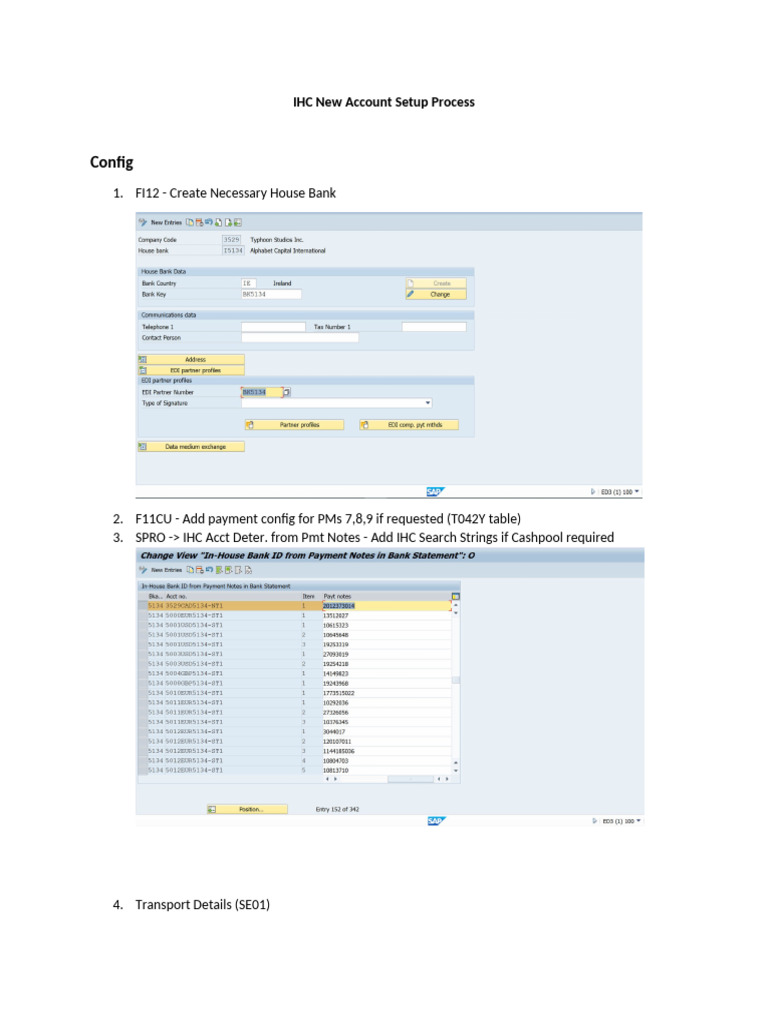 New SAP IHC Account Setup | PDF