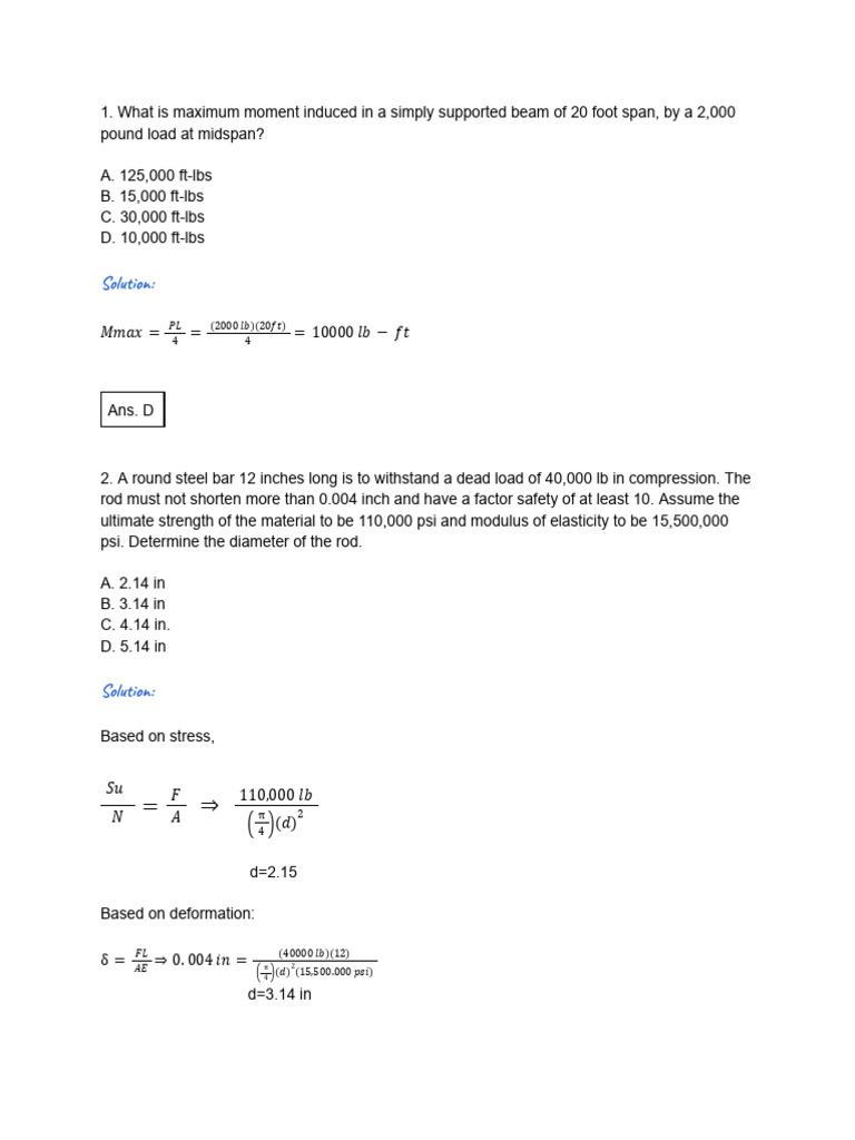 Kinematics - Stresses With Solutions | PDF | Strength Of Materials | Ultimate Tensile Strength