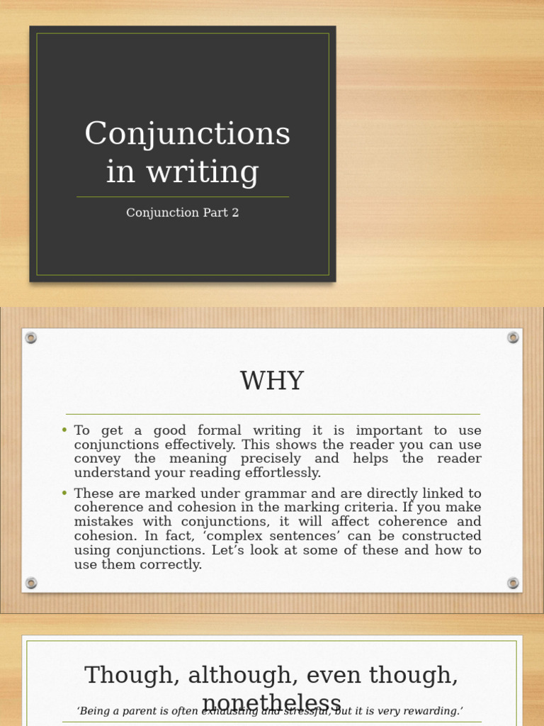 Conjunction Pt. 2 | PDF | Comma | Language Mechanics
