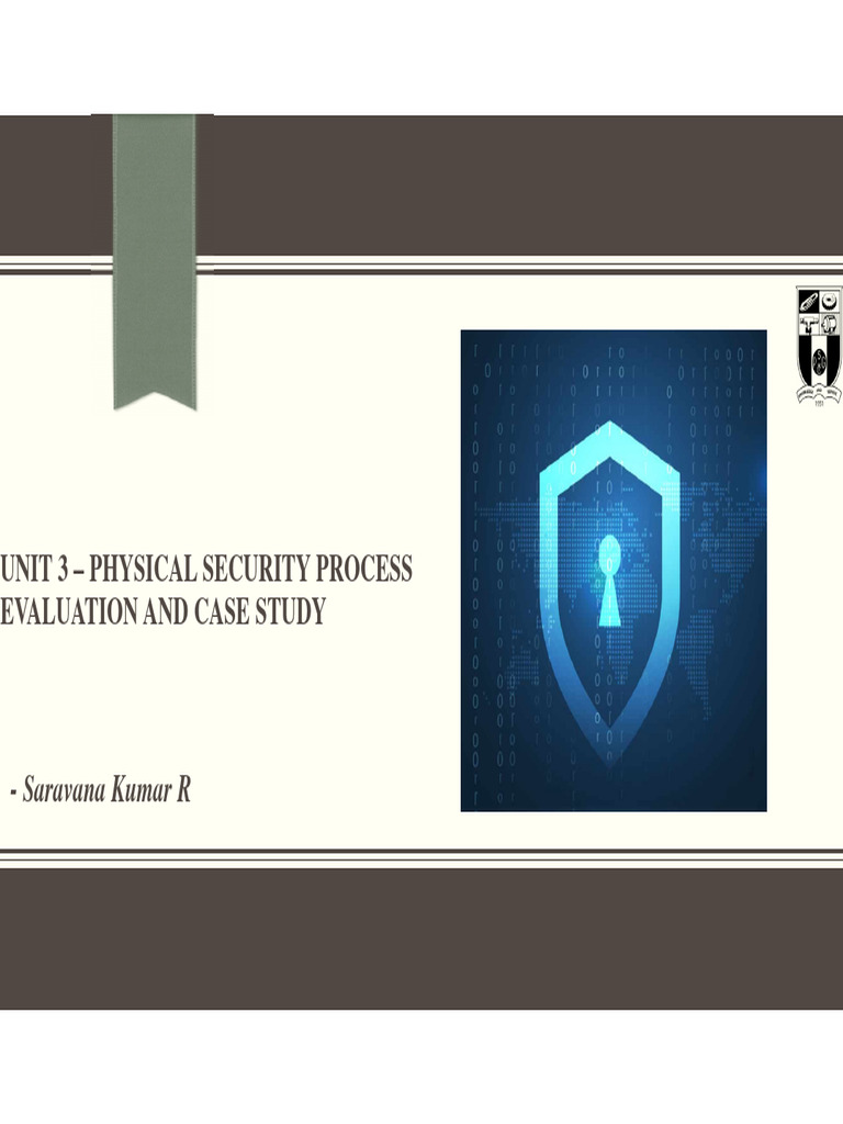 CS 3.4. Unit 3 - Physical Security Access - Evaluation and Case Study | PDF | Security ...