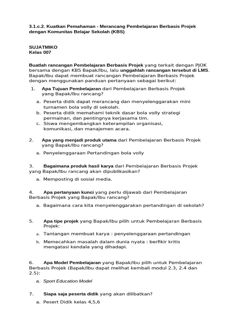 3 1 C 2 Kuatkan Pemahaman Merancang Pembelajaran Berbasis Projek Dengan Komunitas Belajar ...