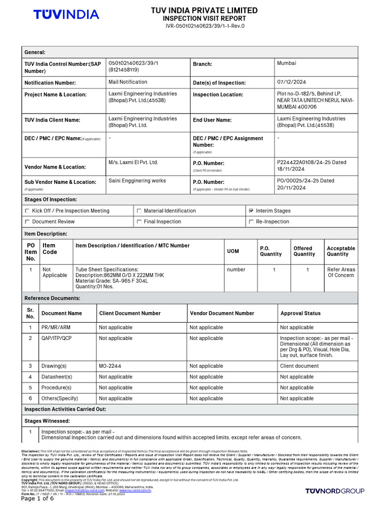 IVR 050102140623 - 39 - 1 1 Rev.0 | PDF | Calibration | Specification (Technical Standard)