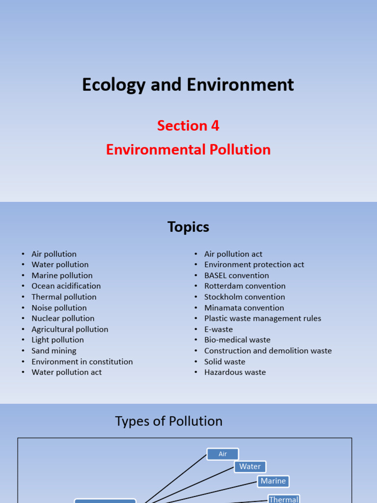 Types and Effects of Environmental Pollution | PDF | Ocean ...