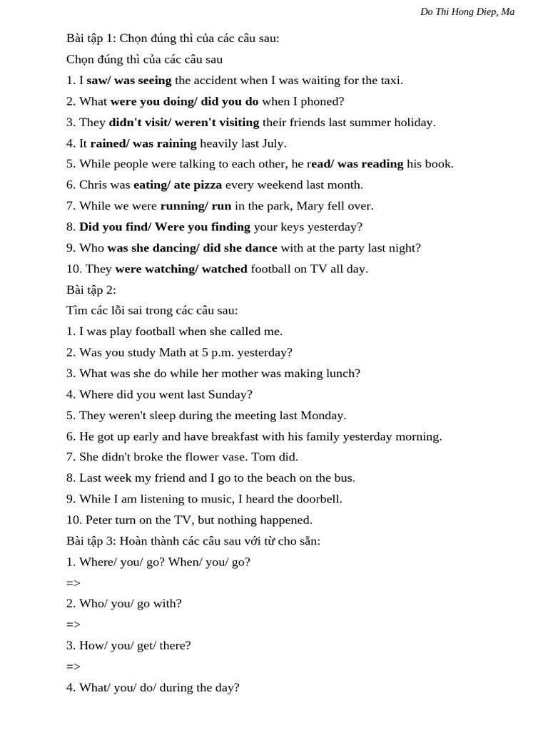 bai tap thi QKTD và QKD | PDF