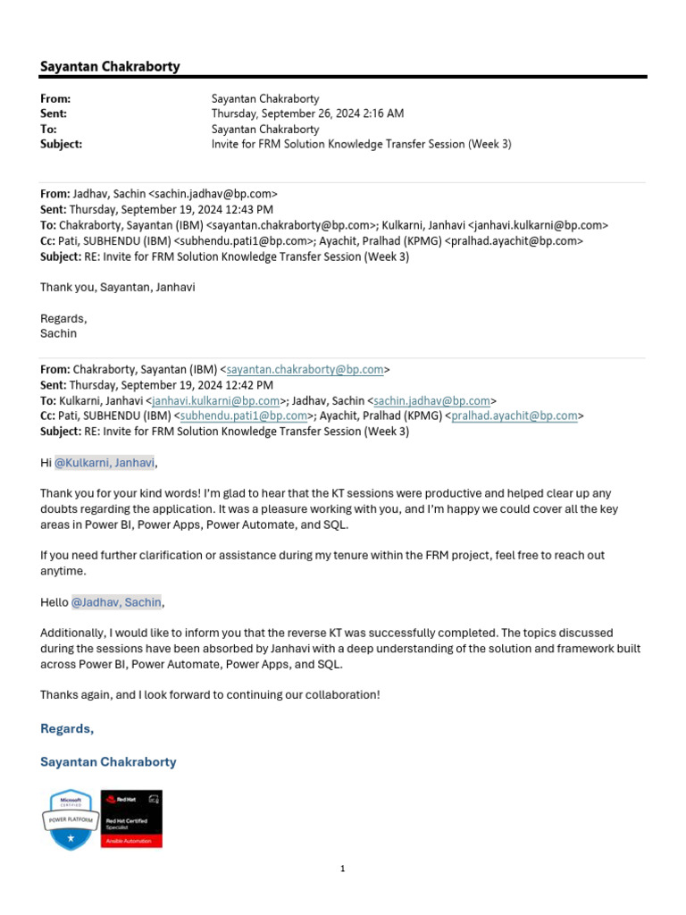 KT Transfer Process Confirmation | PDF | Application Software | Software